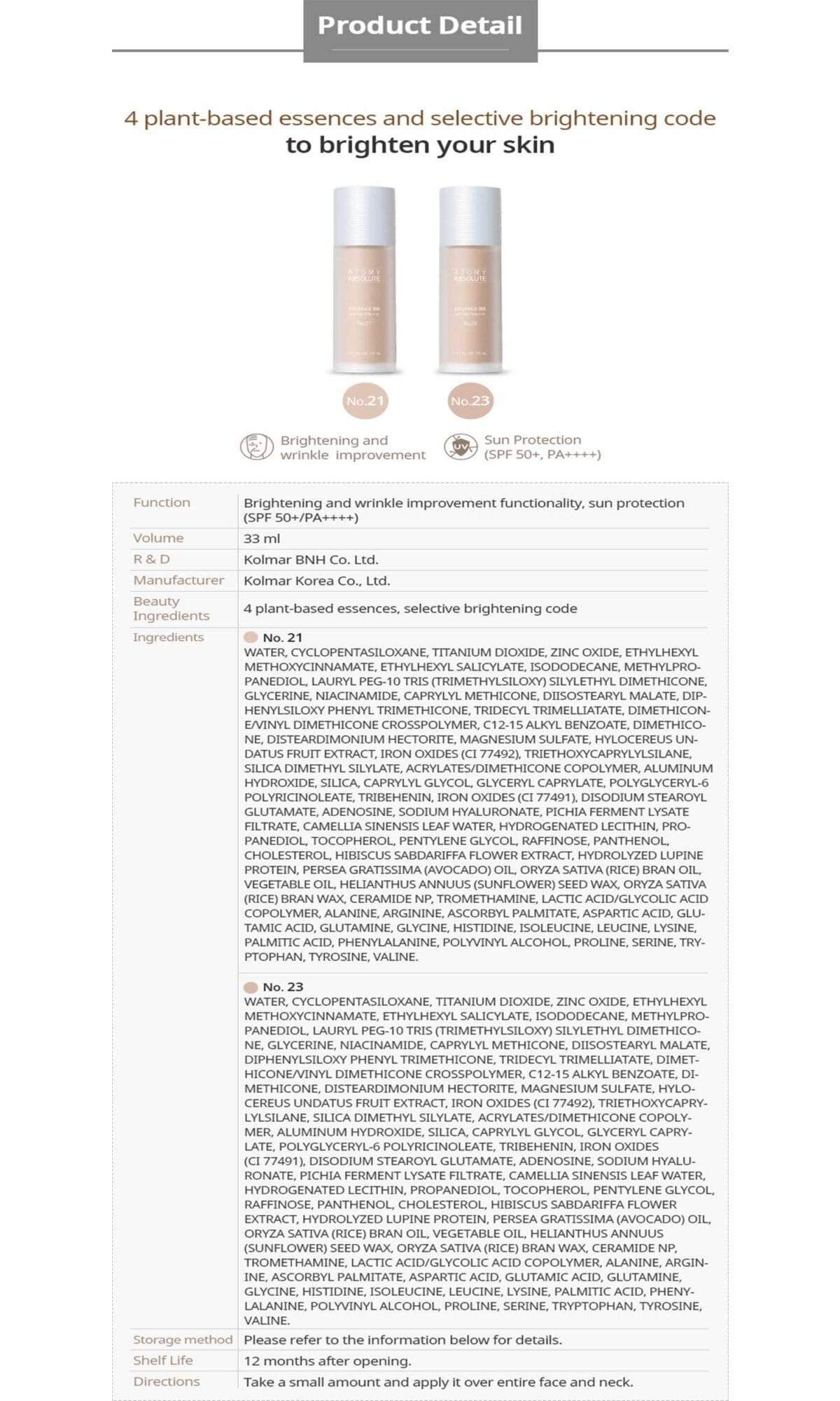 ATOMY Absolute BB Cream - Age Tune